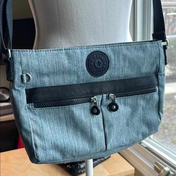Kipling | Bags | Kipling Blue And White Crossbody Bag | Poshmark